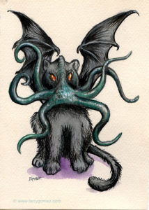 Another Cthulhu Kitty in the Batcat Series | Larry Gomez Illustration ...